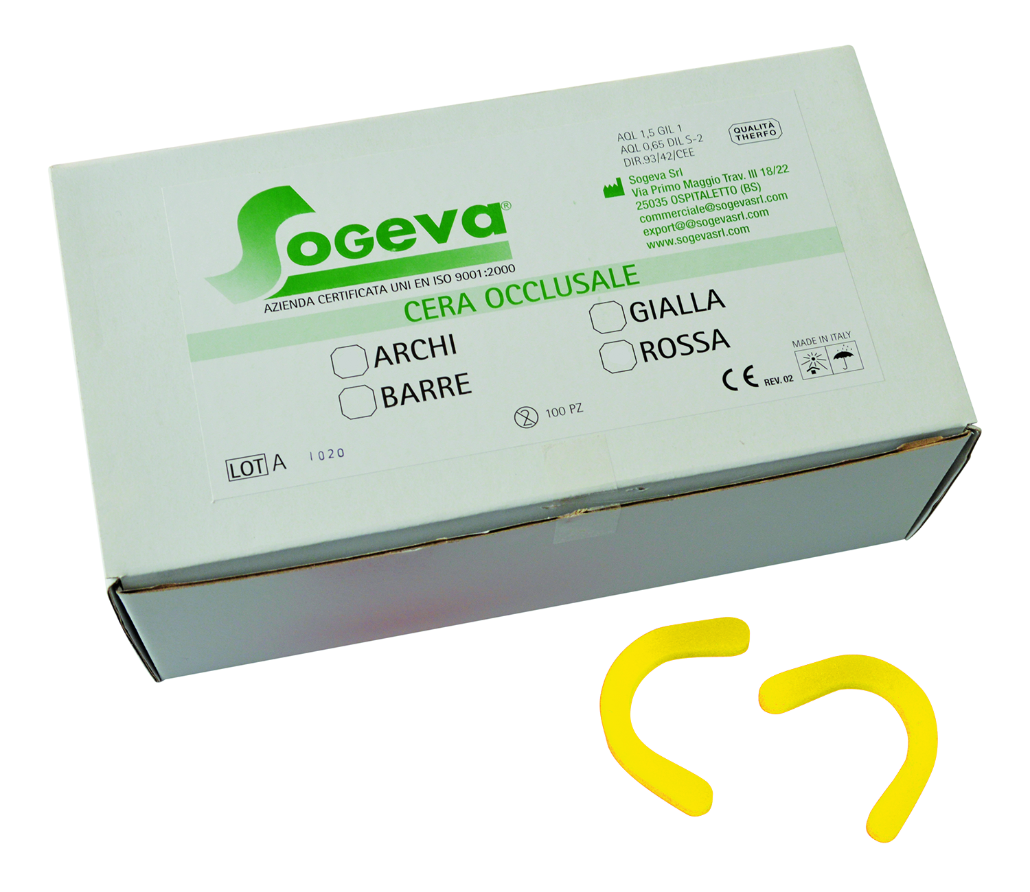 CERA OCCLUSALE ARCHI Colore gialla - consistenza media - 100 pz ...